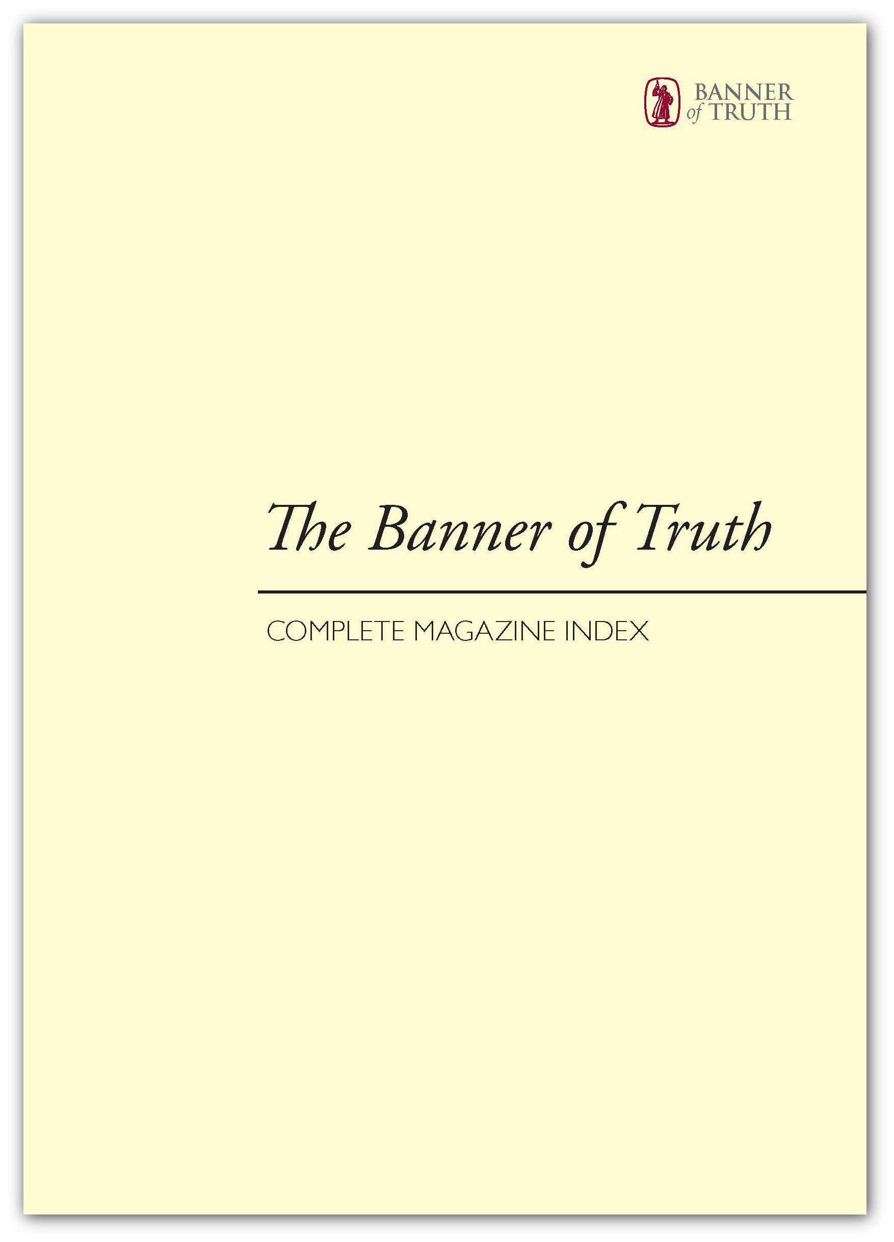 The Banner of Truth Magazine