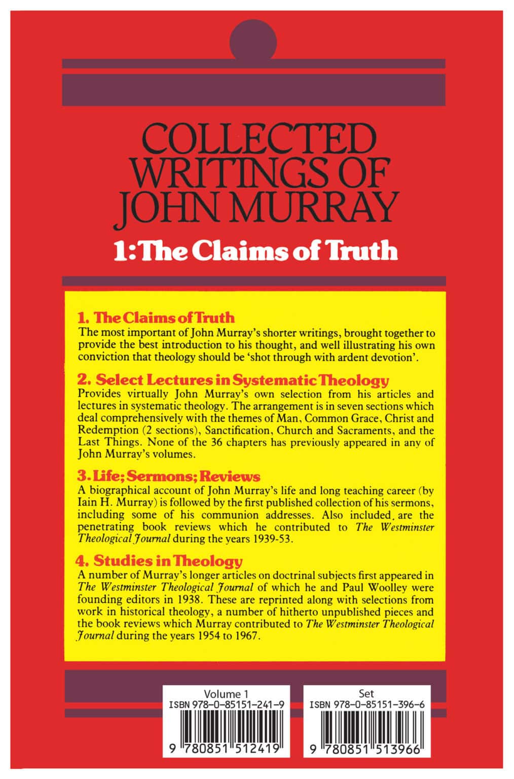 Collected Writings of John Murray by John Murray | Banner of Truth USA