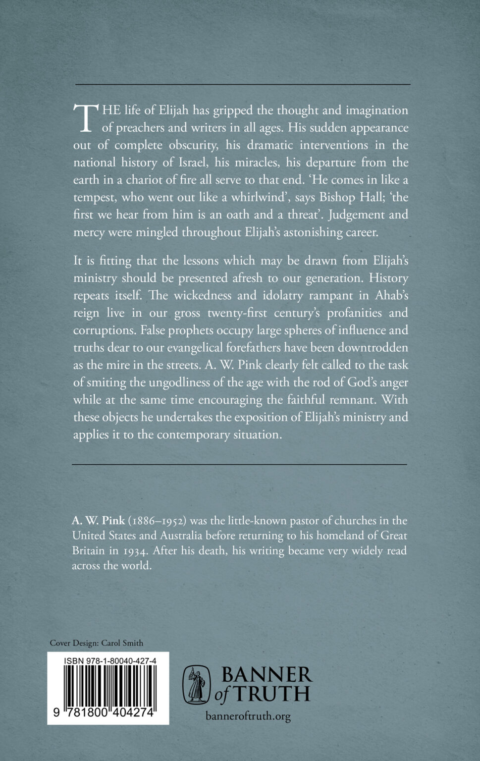 The Life of Elijah by A. W. Pink | Banner of Truth USA